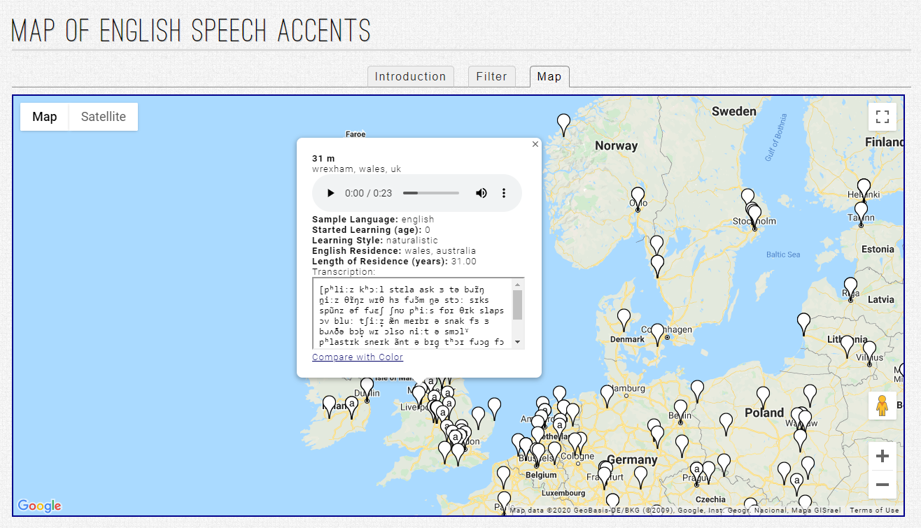 Mapping the Similarity of Speech Accents - Cranial Meltdown